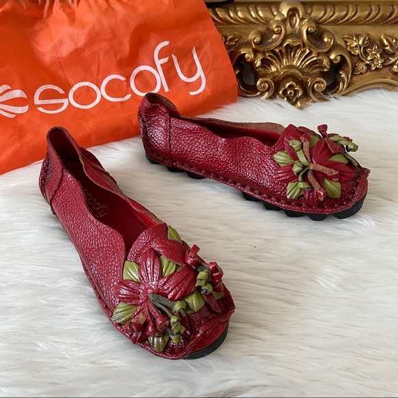 Socofy | Shoes | Socofy Leather Flower Loafers New | Poshmark